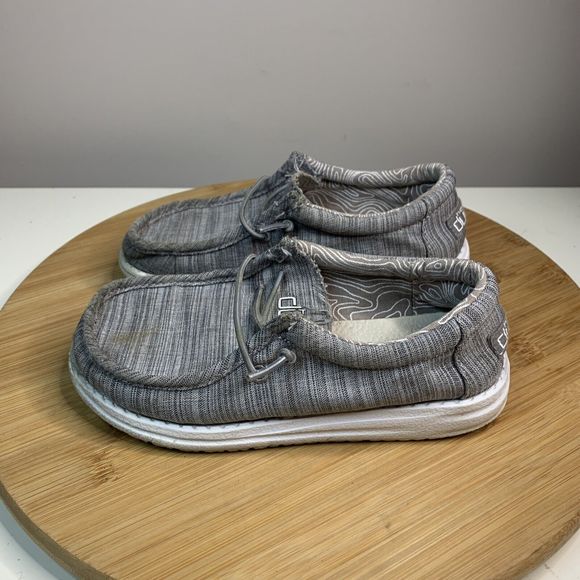 Hey Dude | Shoes | Hey Dude Linen Stone Wally Youth Kids Size K2 Shoes ...